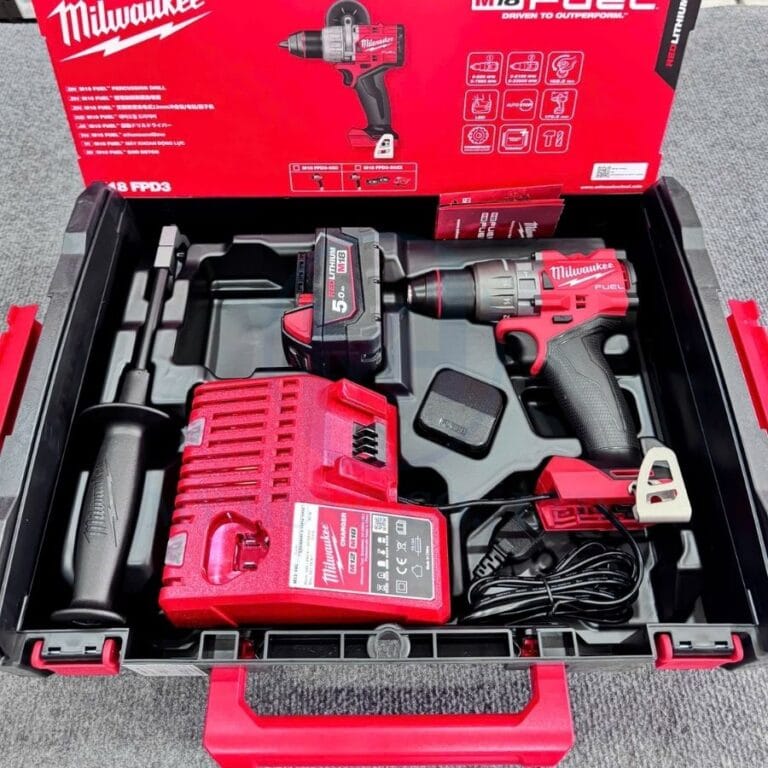Combo máy khoan Milwaukee M18 FPD3-B1 kèm pin M18B5 & sạc M12-18C